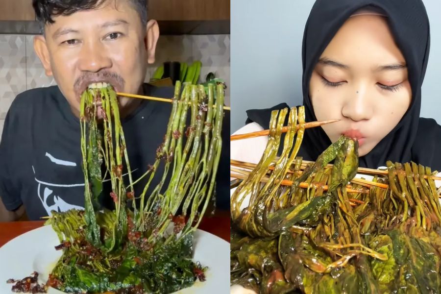 Sate kangkung viral di negara jiran, sayur dipanggang bersama sos pedas ...