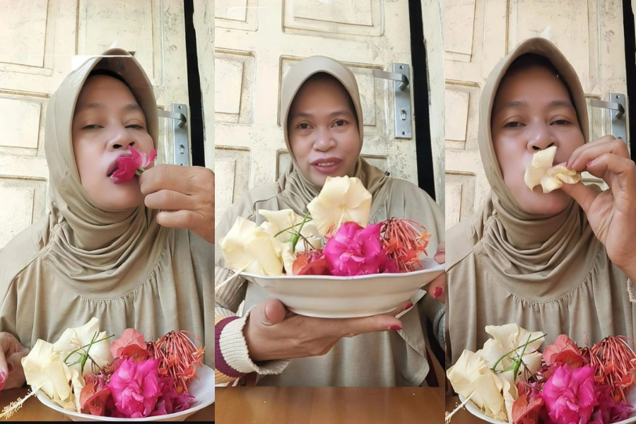 Guru makan pelbagai jenis bunga, dakwa baik untuk kesihatan dan ...