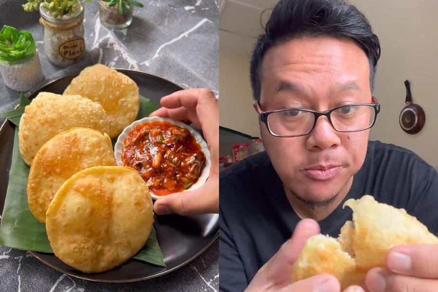 Tiktoker tunjuk cara mudah buat roti puri, tak payah yis tetap kembang ...