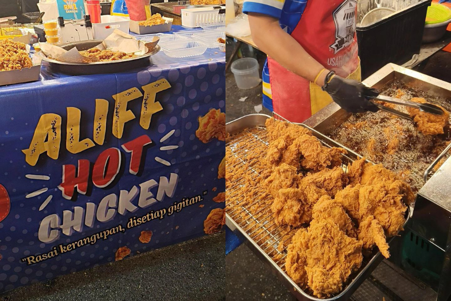 [V] “Saiznya besar-besar!” - Aliff Hot Chicken ayam goreng pasar malam ...