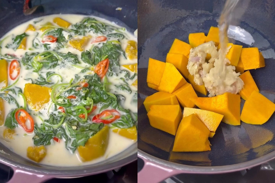 Masak lemak labu dan bayam, anak-anak 'liat' makan sayur mesti suka ...