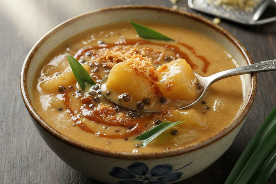 Rebus dengan soda bikarbonat, rahsia pengat ubi kayu empuk berkrim ...