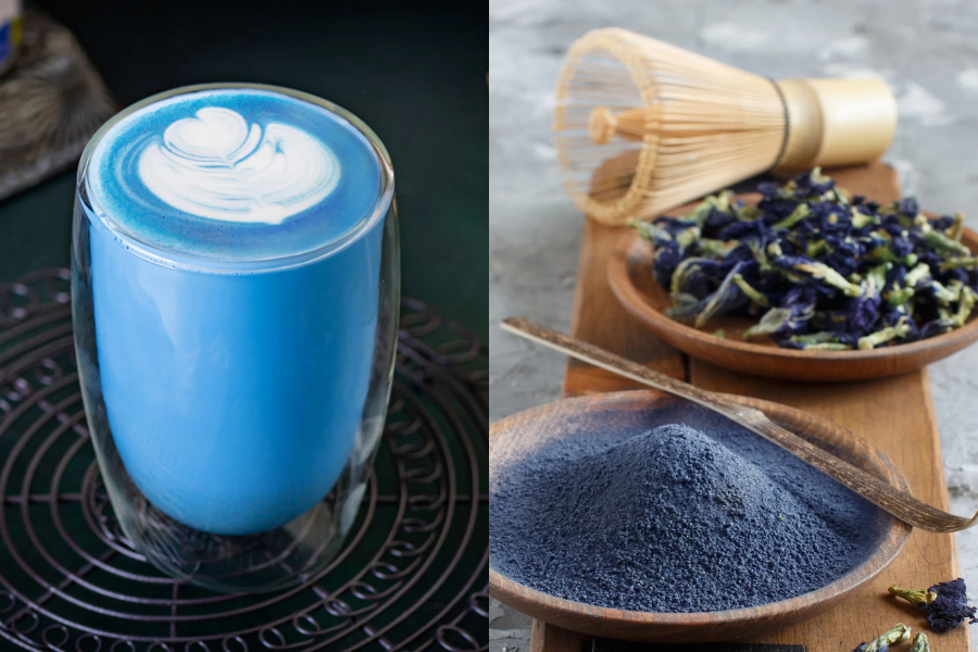 Blue matcha minuman biru daripada bunga telang, tanpa kafein tapi kaya ...