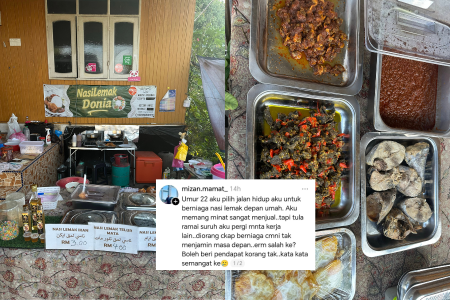 Anak muda minat jual nasi lemak, buntu ramai suruh cari kerja lain ...